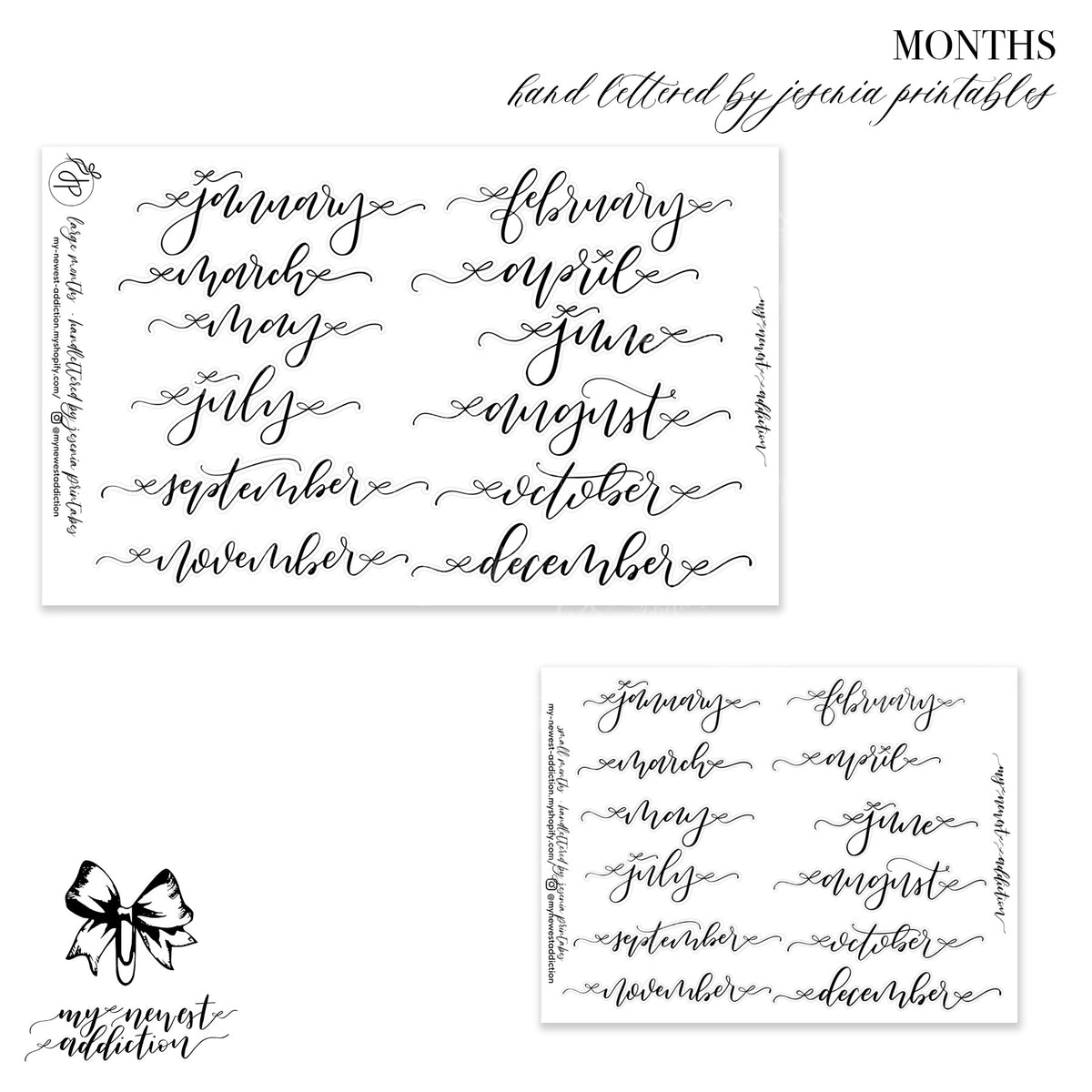 Months | lettering by Jesenia – My Newest Addiction